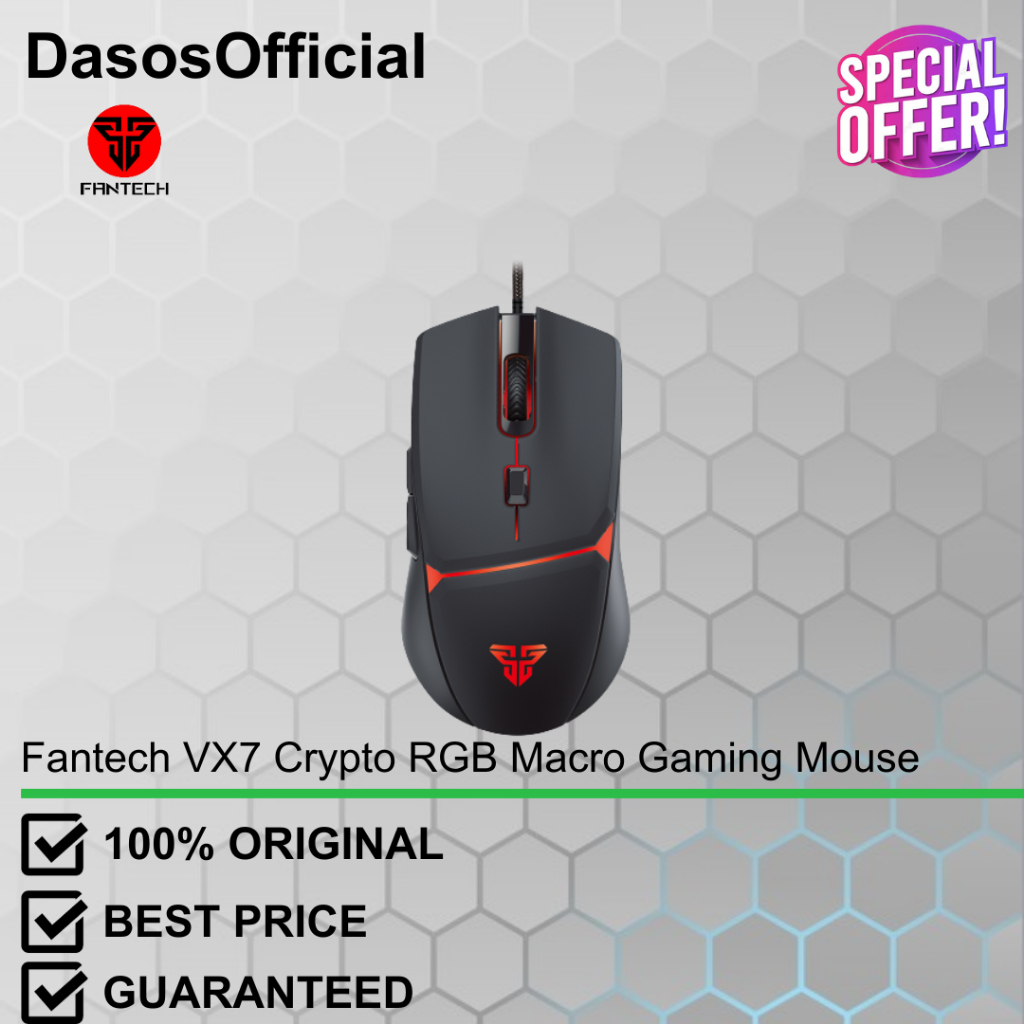 Jual Fantech VX7 Crypto RGB Macro Gaming Mouse | Shopee Indonesia