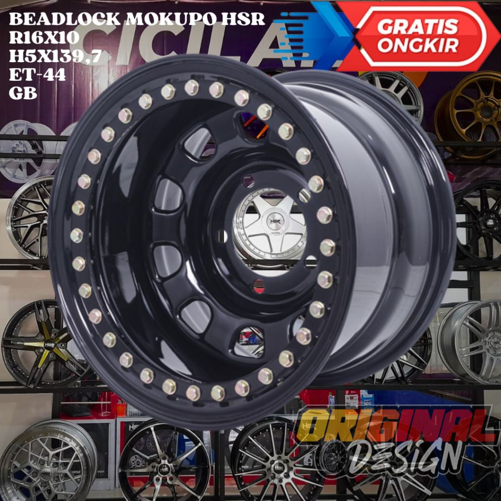 Jual Velg Mobil Ring 16 R16 HSR BEADLOCK MOKUPO LEBAR 10 FEROZA TAFT ...