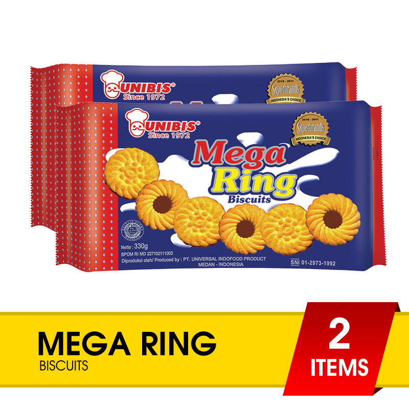 Jual Unibis Mega Ring Chocolate Cookies 228g (2 pcs) | Shopee Indonesia