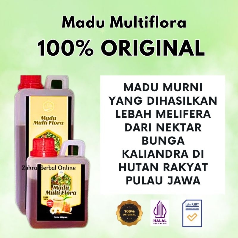 Jual Madu Multiflora 500 gram Madu Murni Madu Asli Madu Multiflora ...