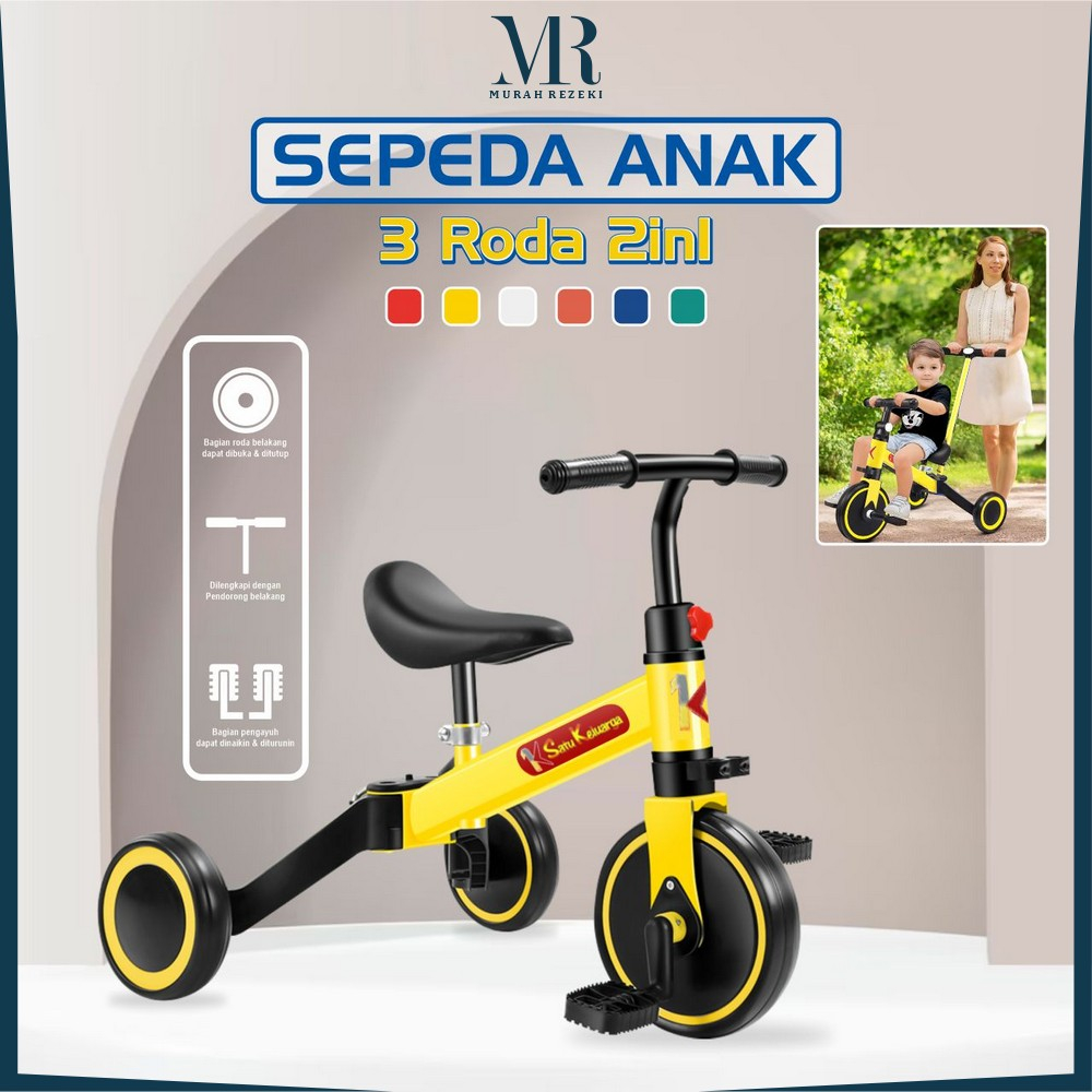 Jual Mainan Sepeda Anak Roda 3 Push Bike 2in1 Sepeda Keseimbangan Anak ...
