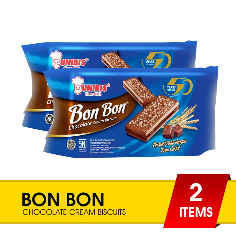 Jual Unibis Bon Bon Chocolate Sandwich 191g (2 pcs) | Shopee Indonesia