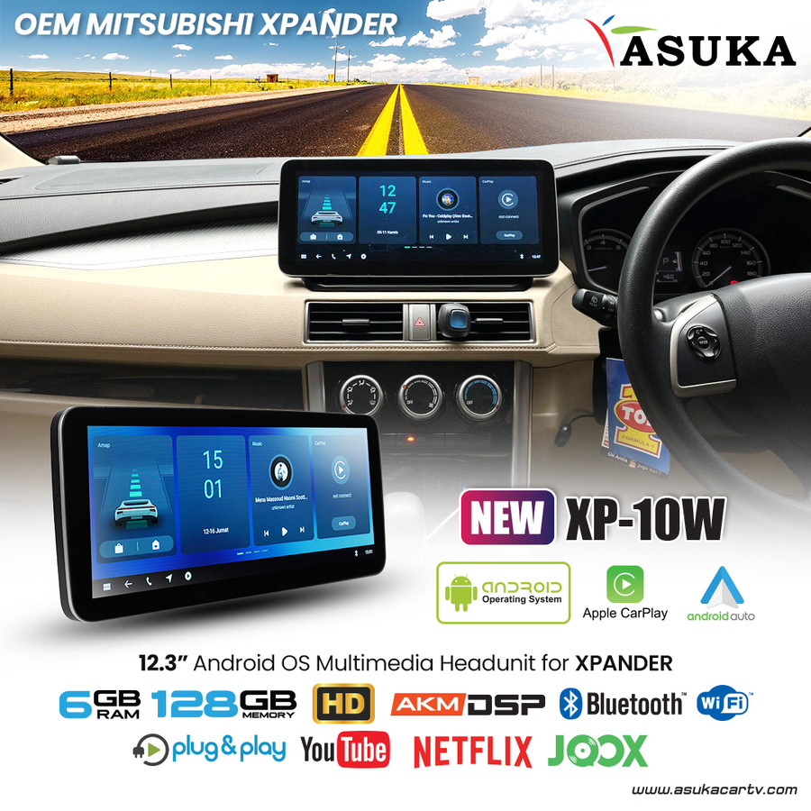 Jual HEADUNIT ANDROID 12.3inch ASUKA NEW XP-10W OEM FOR XPANDER Asuka ...