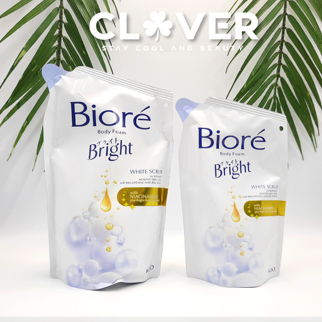 Jual BIORE BODY FOAM BRIGHT WHITE SCRUB REFILL | Shopee Indonesia