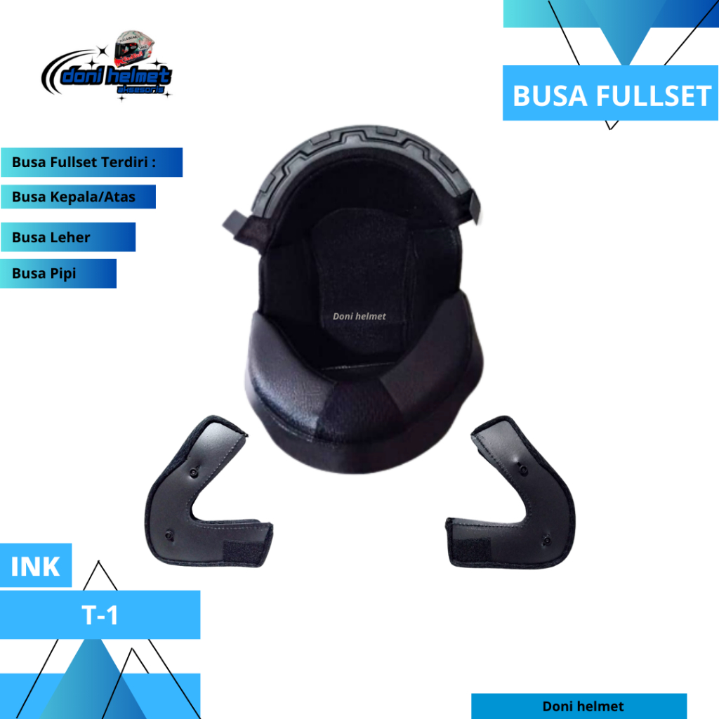 Jual Busa Helm INK T1 Fullset Pipi Cheekpad Helm Half Face Custom ...