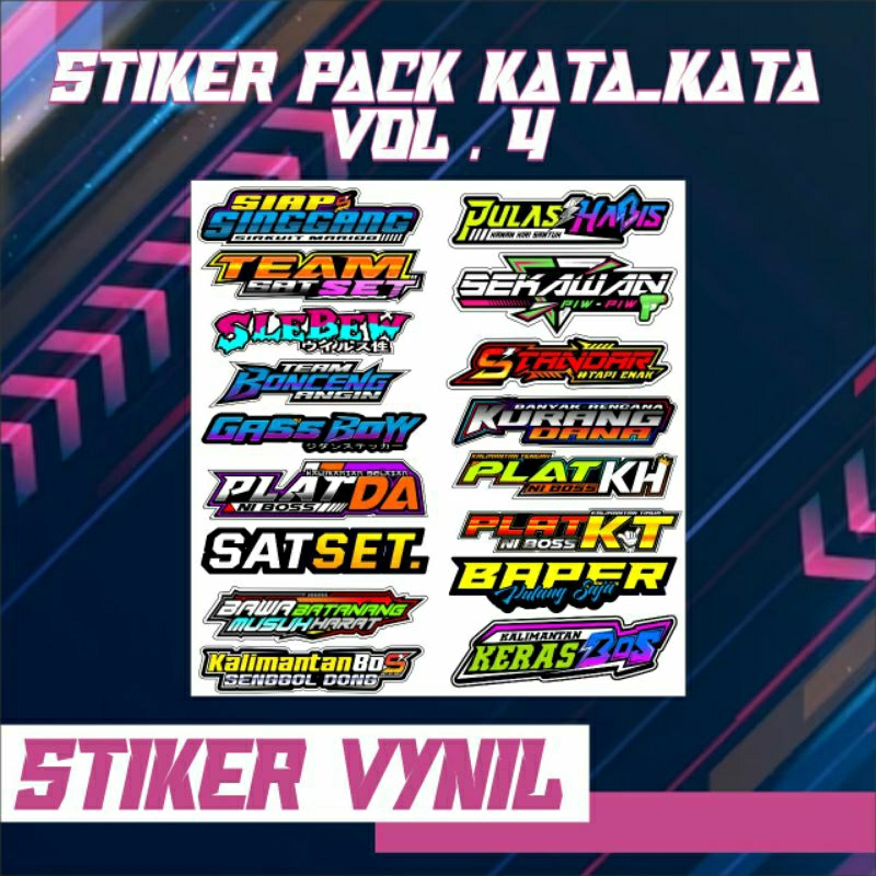 Jual STIKER PIW PIW VIRAL KATA-KATA RACING KEKINIAN | Shopee Indonesia
