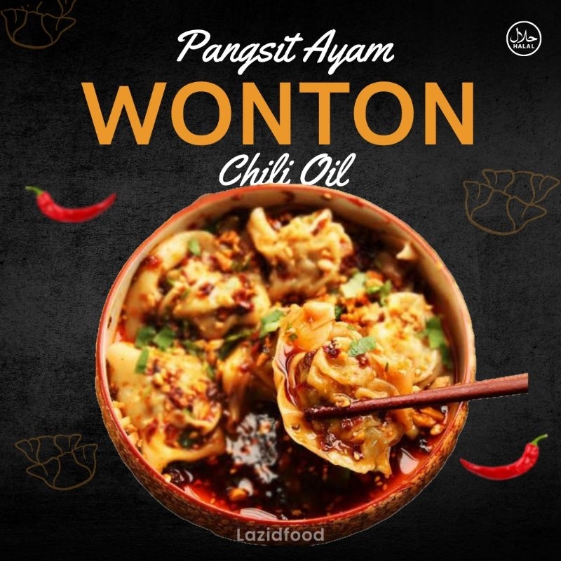 Jual WONTON PANGSIT AYAM CHILI OIL | Shopee Indonesia