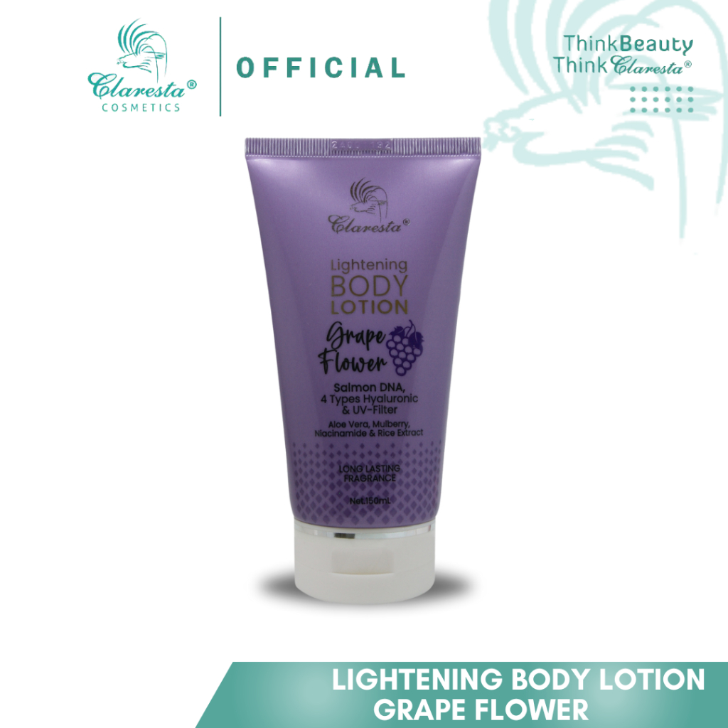 Jual Lightening Body Lotion Salmon DNA Grape Flower Claresta | Shopee ...