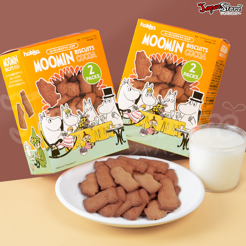 Jual Hokka Moomin Valley Cripsy Cocoa Biscuit [2 Mini Pack/Kotak] | Shopee Indonesia