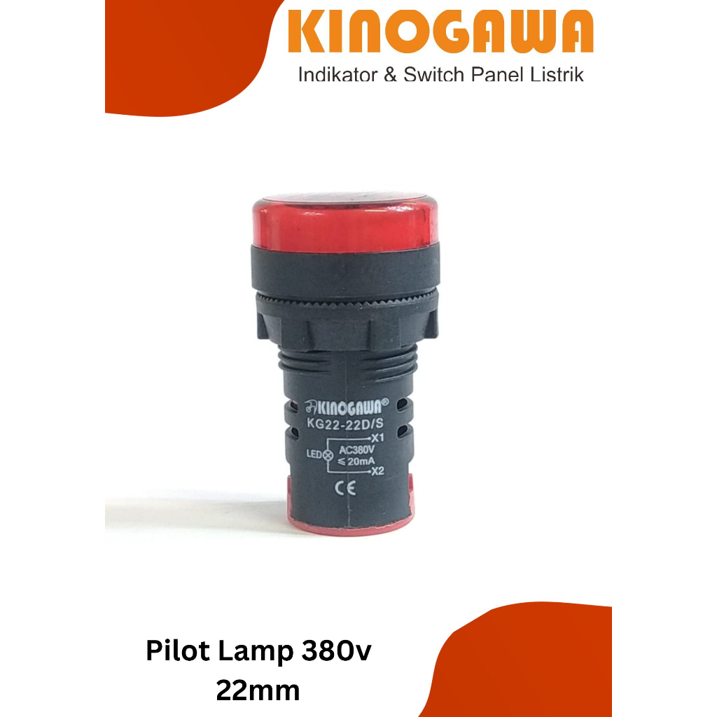 Jual Pilot Lamp 22mm 380V RED - Lampu Indikator AD22 380v Merah ...