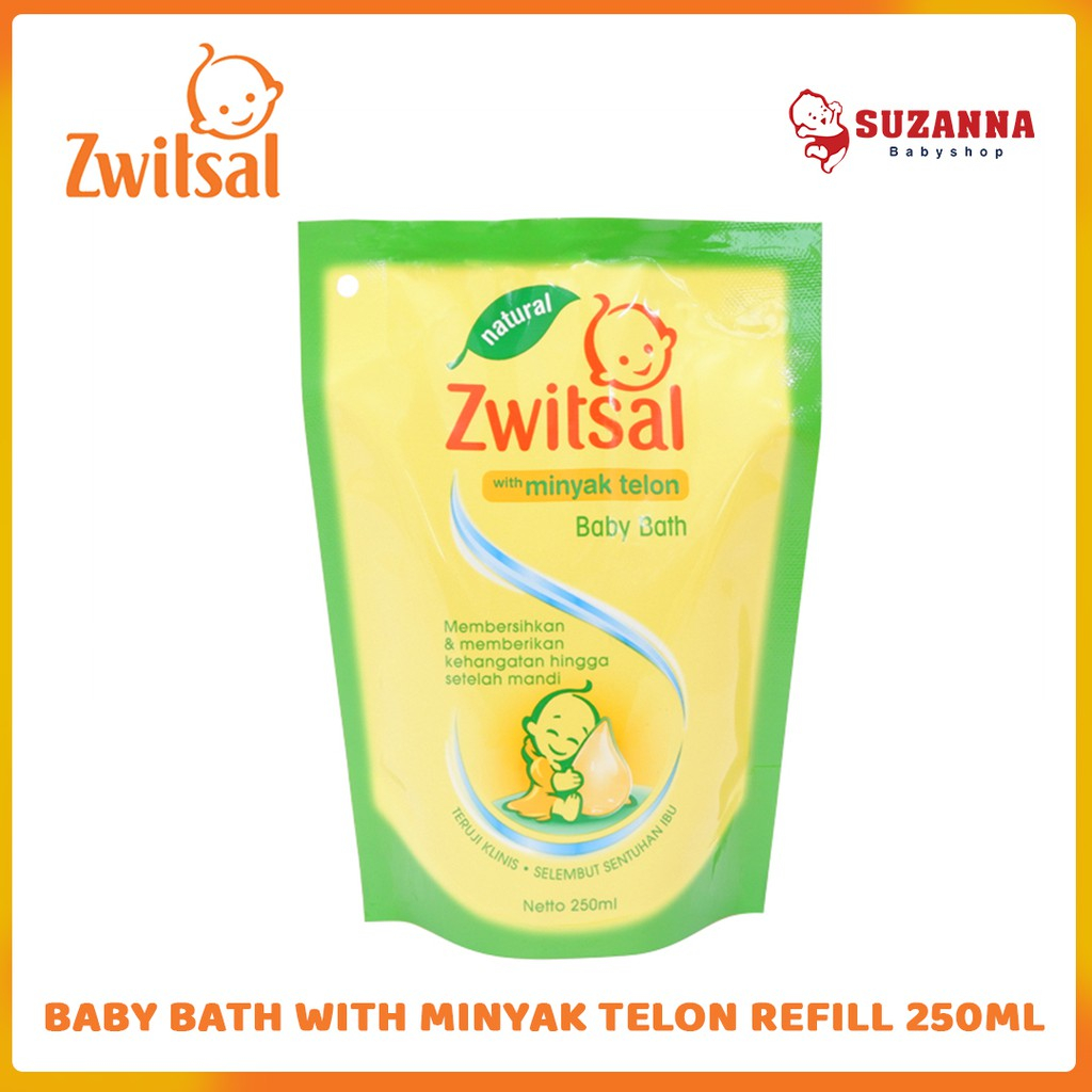 Jual Zwitsal Natural Baby Bath With Minyak Telon Refill 250ml | Shopee ...