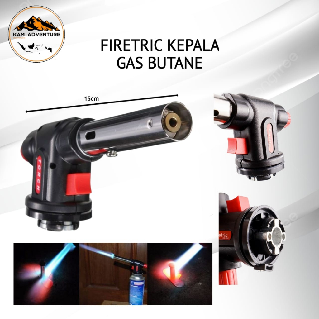 Jual Kepala portable gas torch flame gun las butane blow torch api jet - firetric | Shopee Indonesia