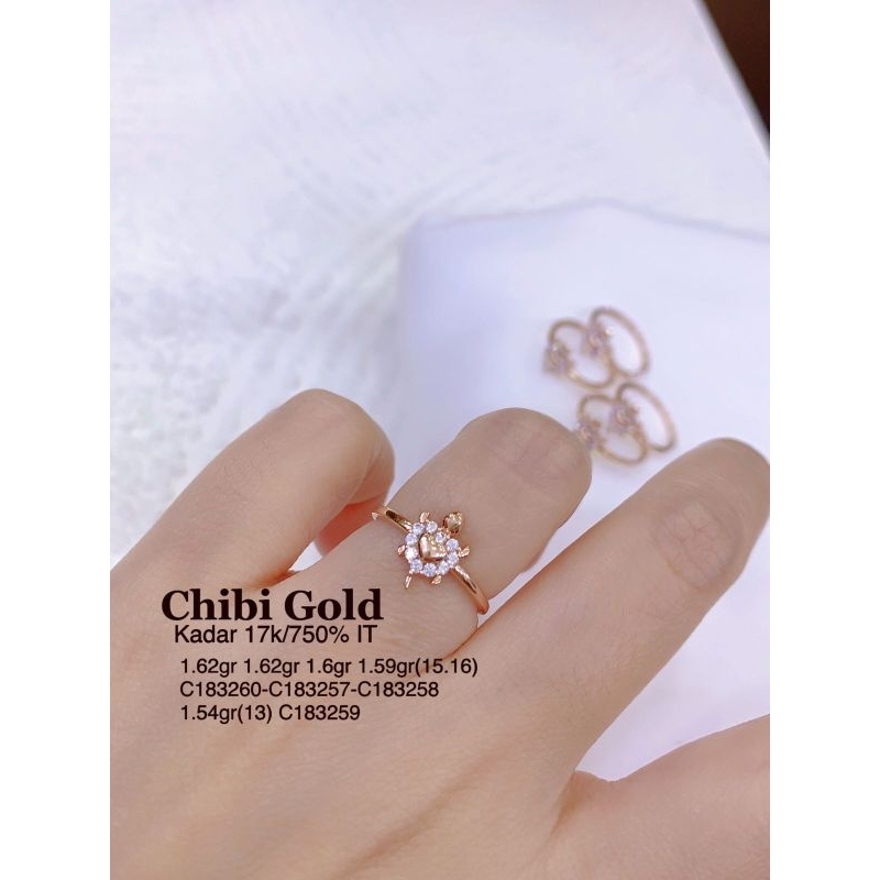 Jual CHIBIGOLD -Cincin Italy kura kura emas 750 kadar 17k - CHIBI GOLD ...