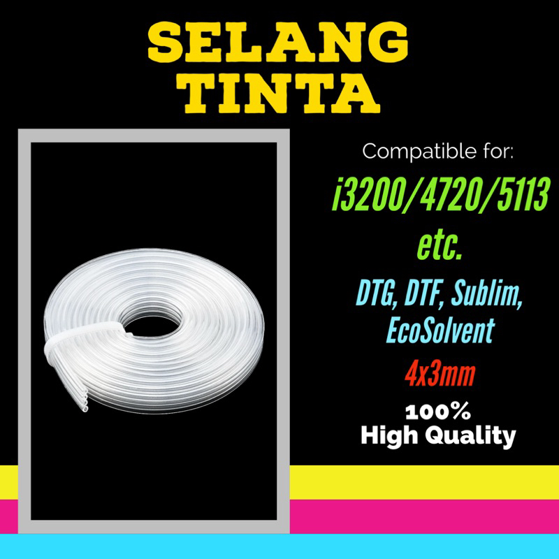 Jual Selang 4 Jalur Large Format Printer Ink Tube 4 Lines 4x3mm ...