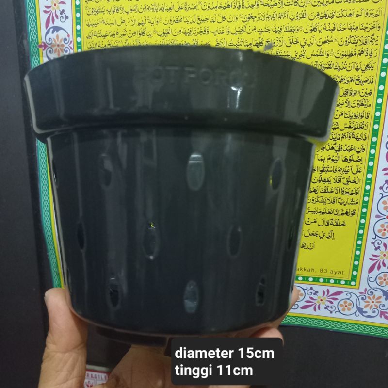 Jual POT BANYAK LOBANG, NKT POROS 15 HITAM | Shopee Indonesia
