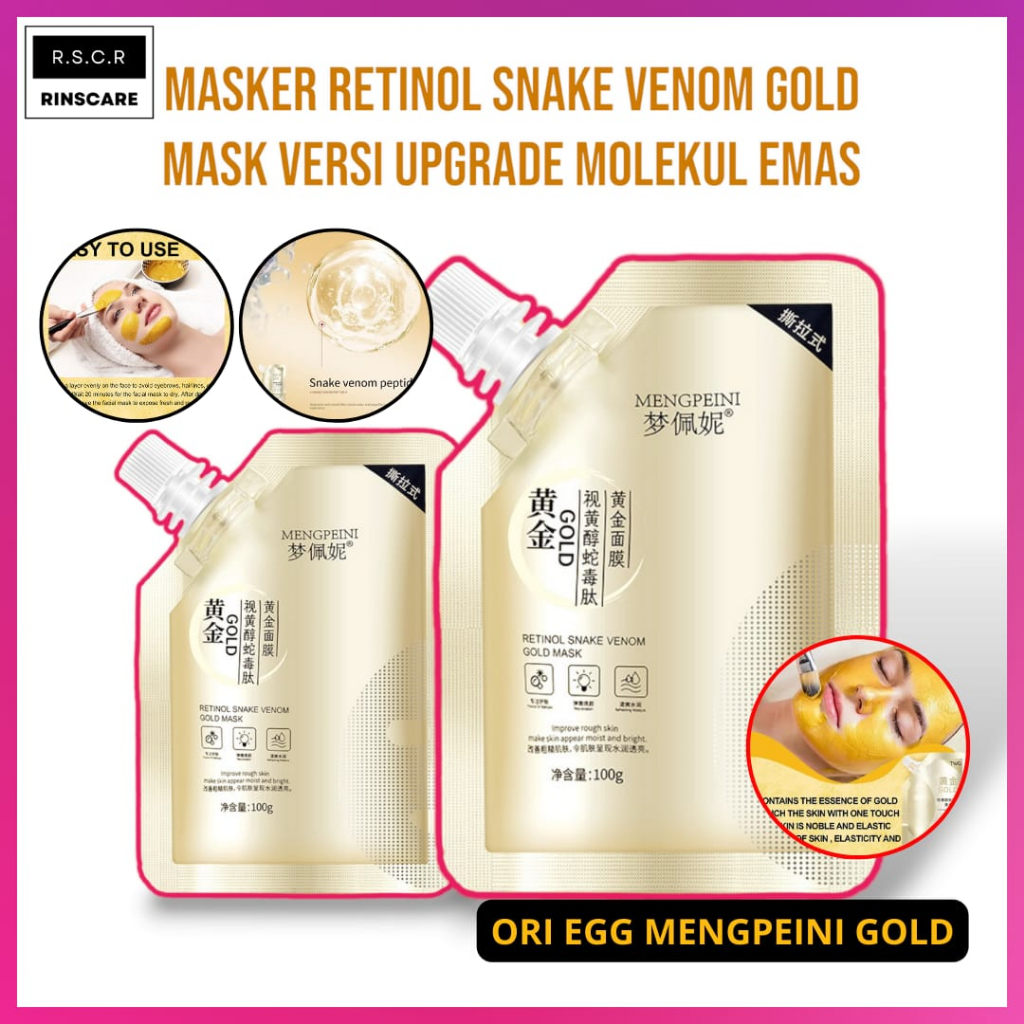 Jual MENGPEINI MASKER GOLD - Original MENGPEINI Retinol Snake Venom ...