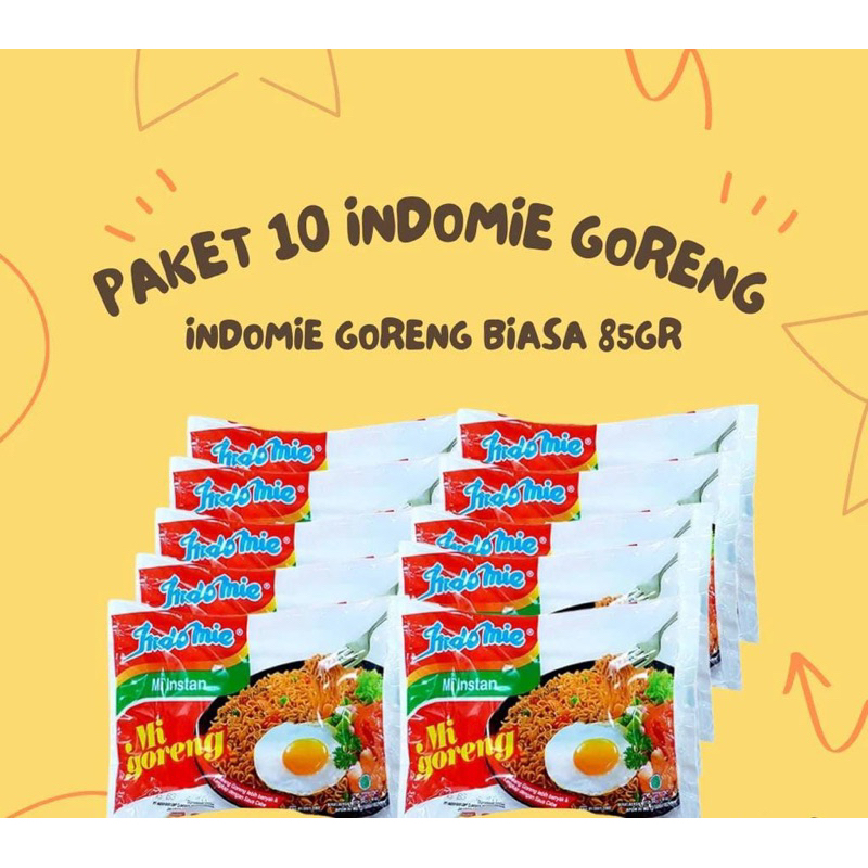 Jual PAKET INDOMie Goreng 85gr 10 pcs Indomi lebih Hemat | Shopee Indonesia