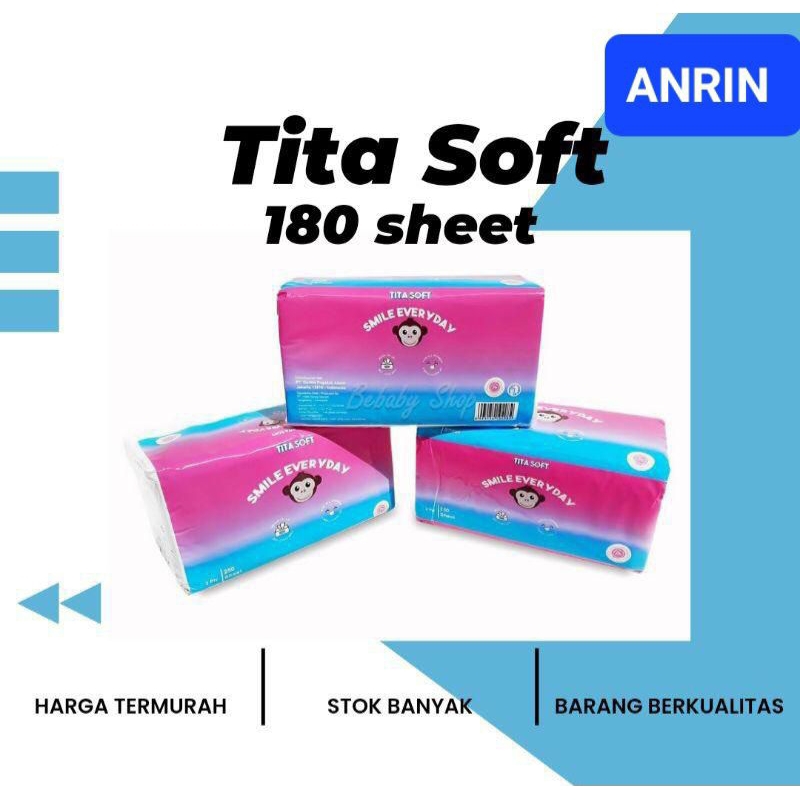 Jual TISSUE TISU TITA SOFT 180 SHEET ( 3 PACK ) | Shopee Indonesia