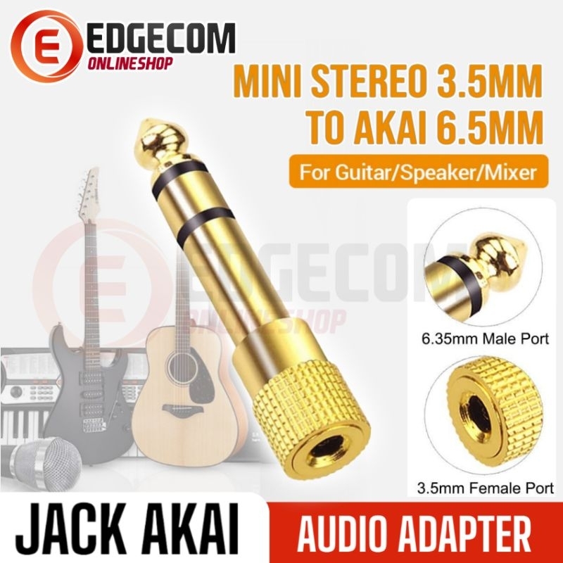 Jual Konektor Jack Audio 6,5mm Male to 3,5mm Female / AUX to AKAI ...