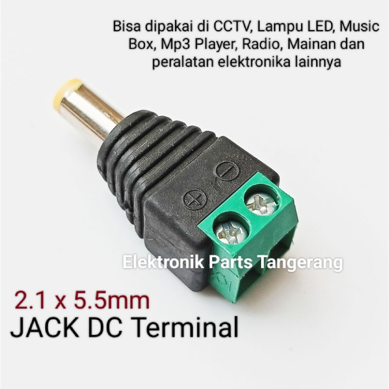 Jual SOKET DC TERMINAL 2.1 X 5.5mm SOKET KONEKTOR CCTV SOCKET CONNECTOR ...