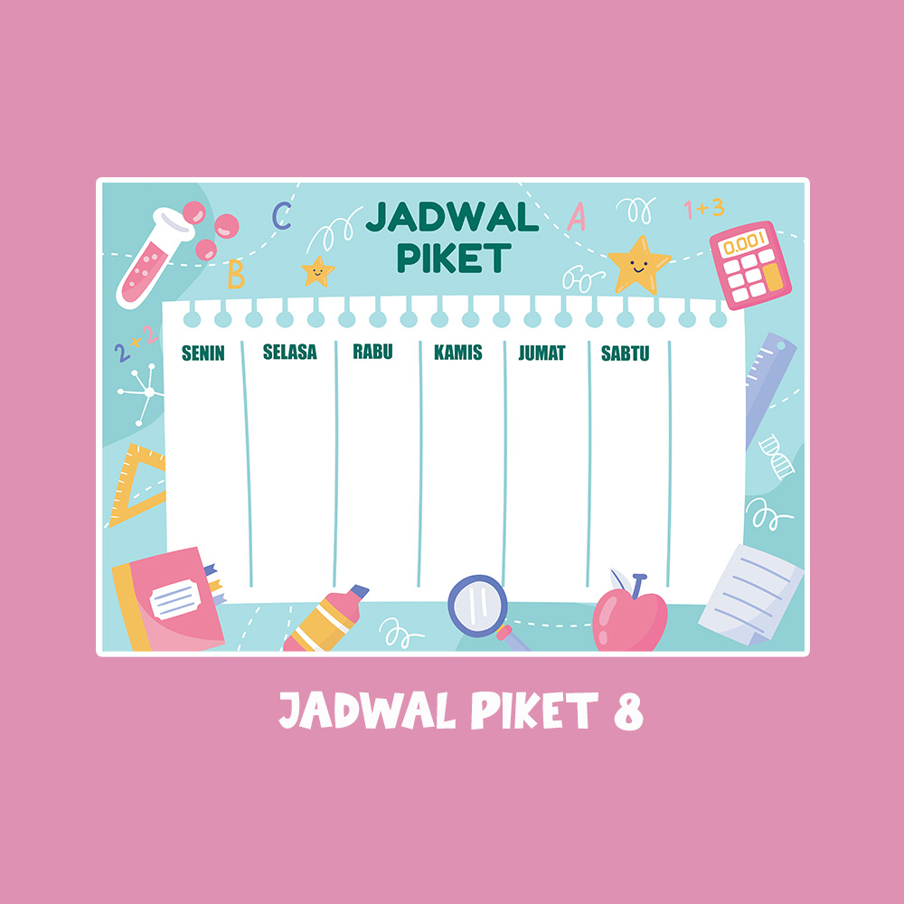 Jual KaKaKuProject Poster Jadwal Piket Sekolah PAUD TK SD A3+ 32X48CM ...
