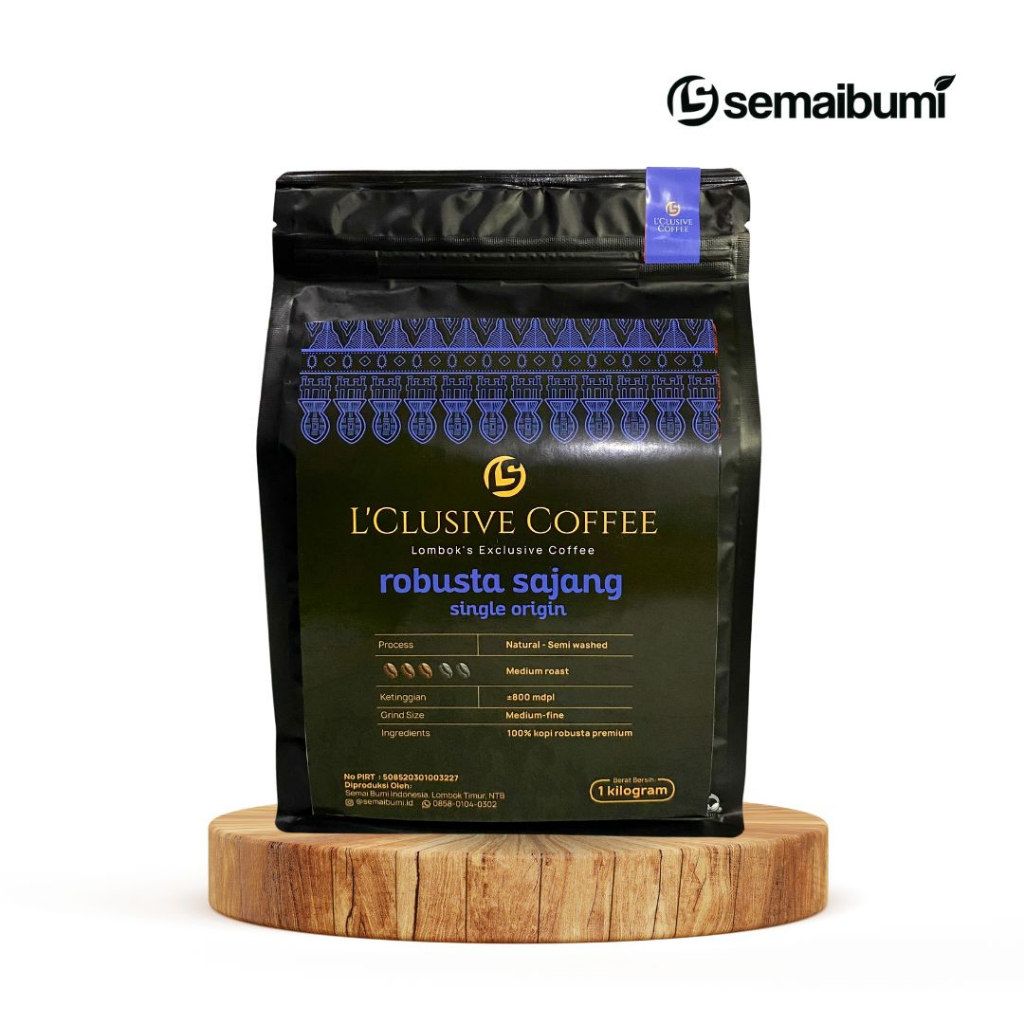 Jual L'CLUSIVE COFFEE Robusta Sajang 1 Kg | Kopi Lombok | Kopi Sajang ...