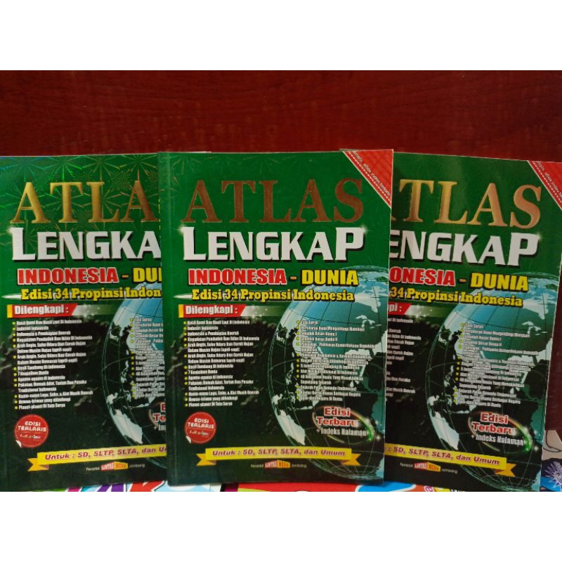 Jual ATLAS LENGKAP Indonesia-Dunia edisi 34 propinsi Indonesia | Shopee ...