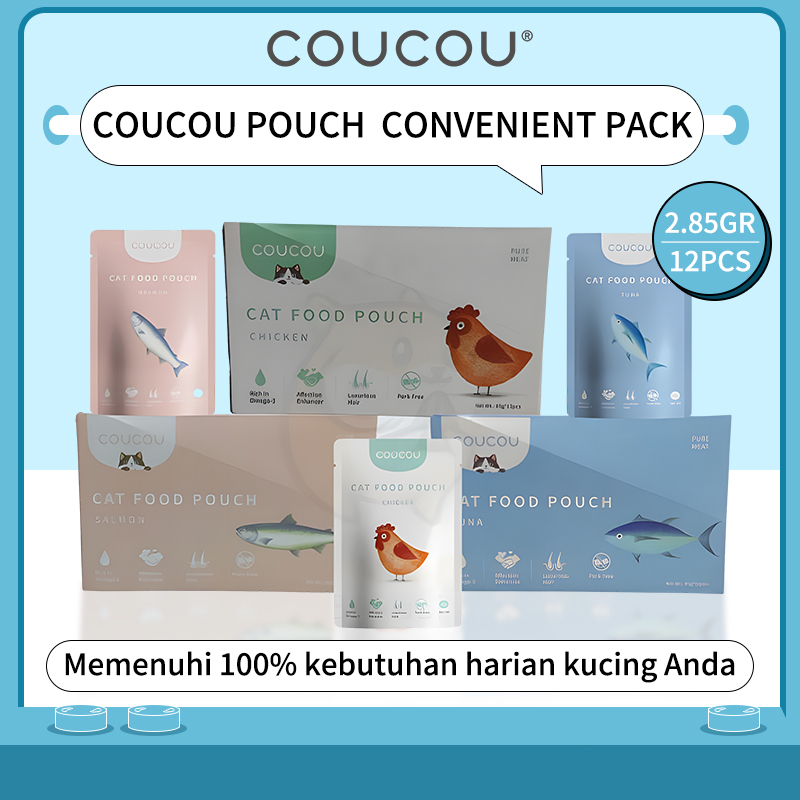 Jual Coucou&VEV weet food per box snack kucing murah makanan kucing ...