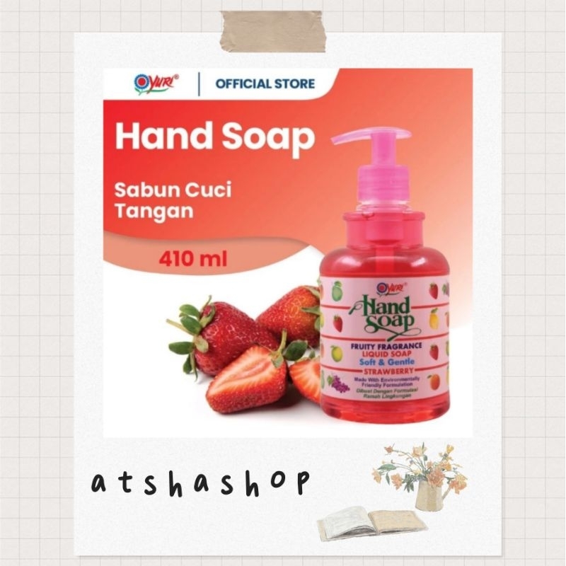 Jual Yuri Hand Soap 410ml Strawberry Hand Wash 410 ml Strawbery Sabun ...