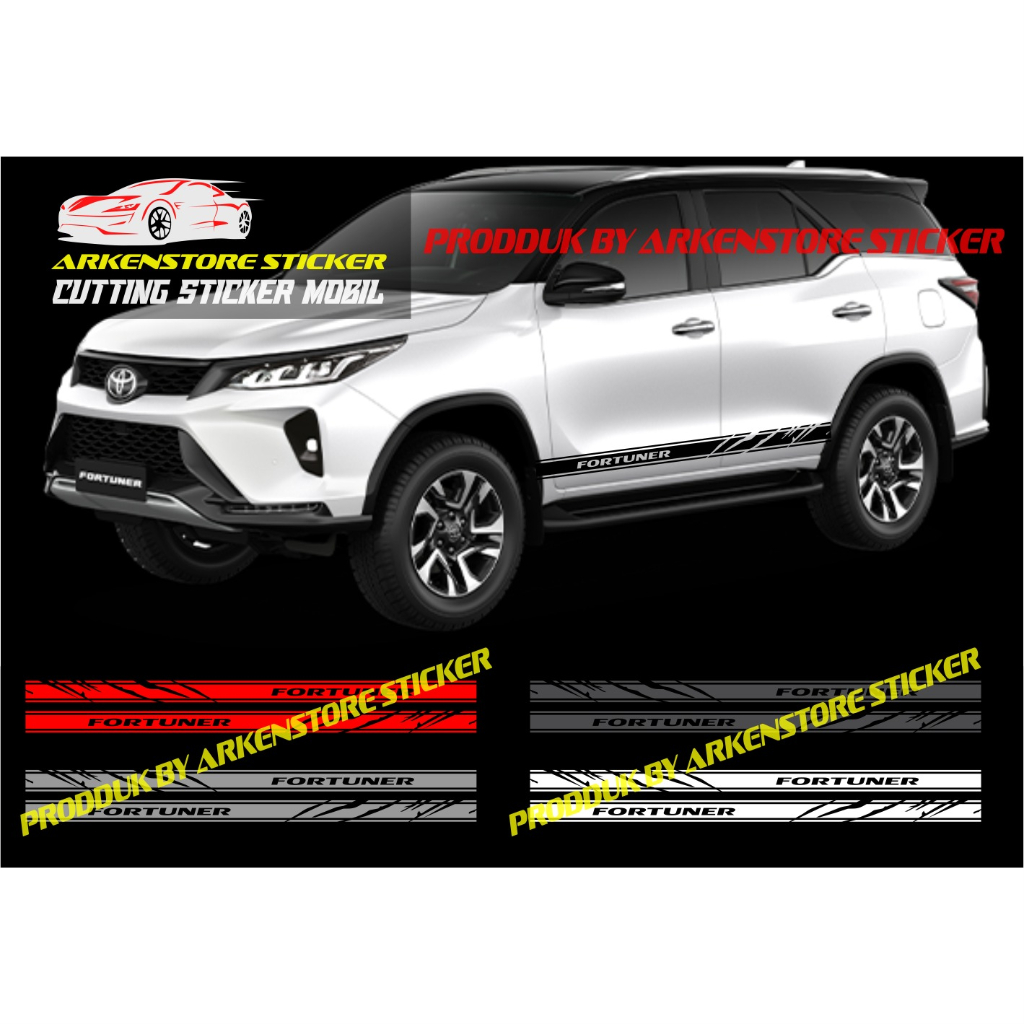 Jual sticker list mobil fortuner vrv cutting sticker mobil toyota ...