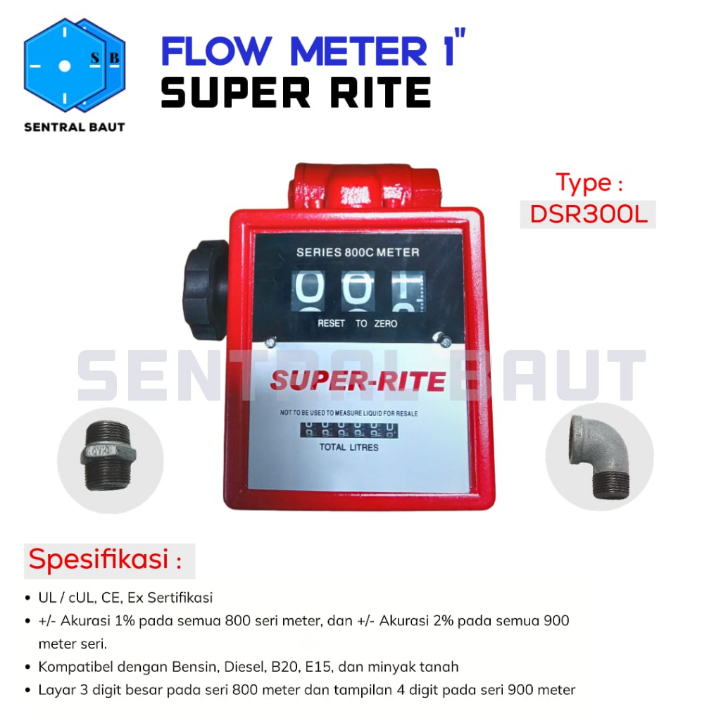 Jual SENTRAL BAUT || Flow Meter 1'' SUPER RITE | Shopee Indonesia