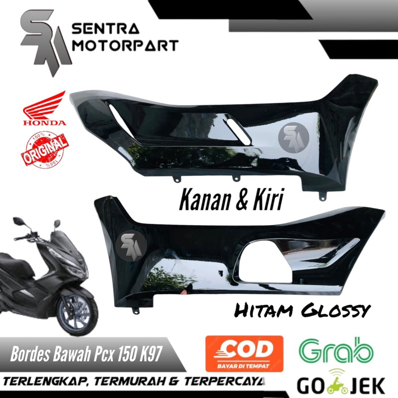 Jual Cover under dek bordes bawah kanan kiri pcx150 pcx 150 hitam ...