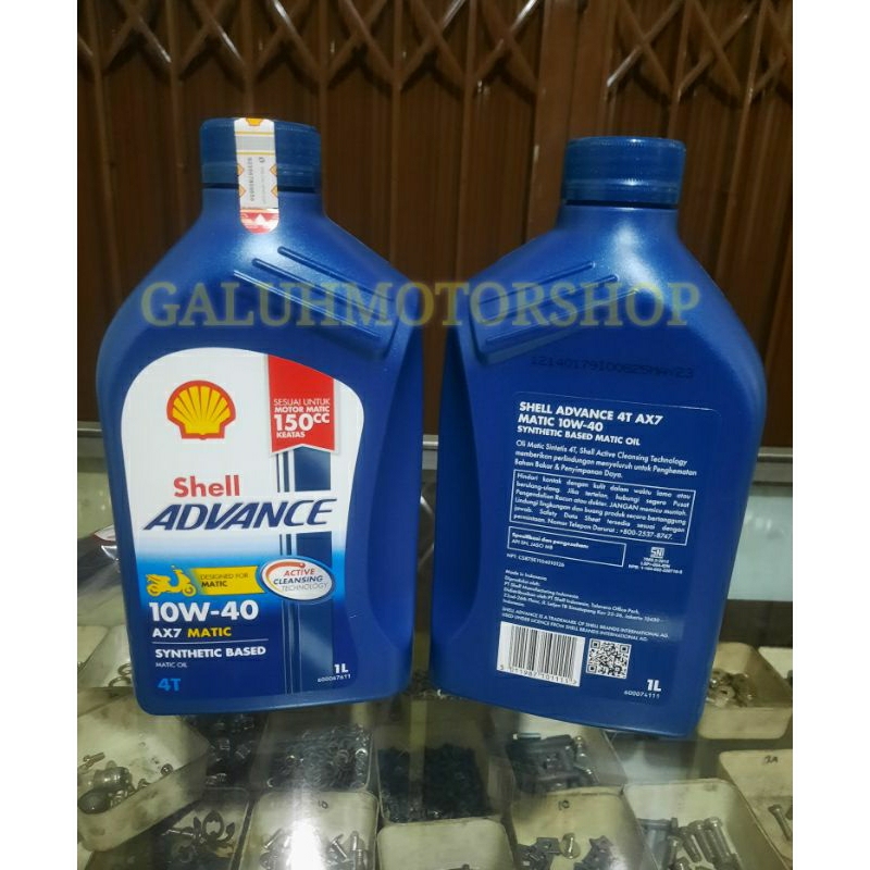 Jual OLI MESIN SHELL ADVANCE AX7 MATIC 10w-40 1LITER | Shopee Indonesia