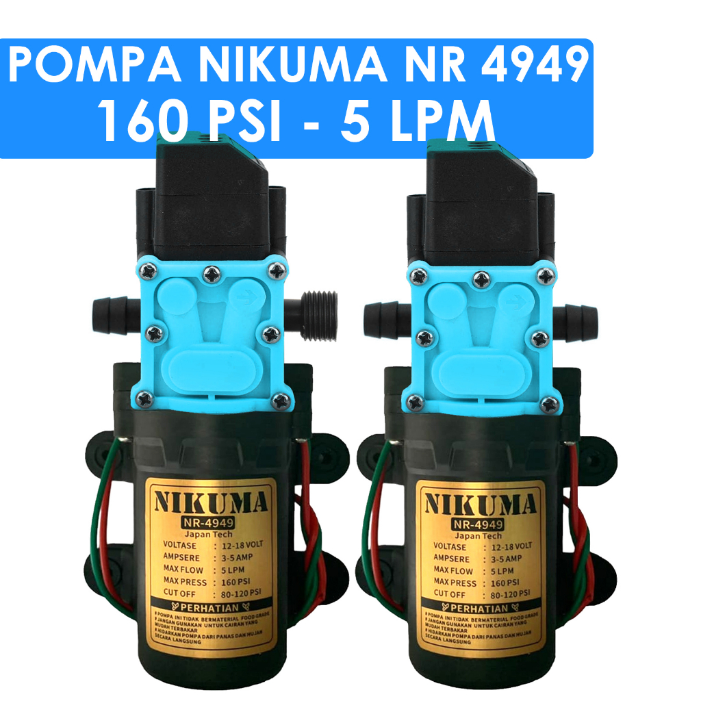 Jual Pompa DC 12 Volt NIKUMA NR 4949 - OTOMATIS TEKANAN TINGGI | Shopee ...