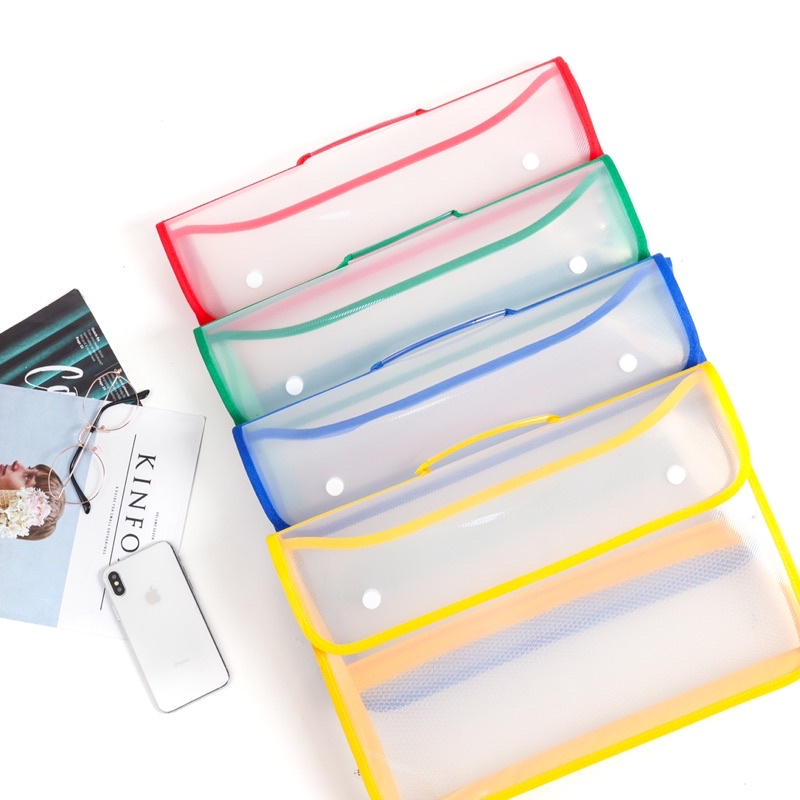 Jual Map Plastik Kancing 2 Jaring Folio / Zipper School Bag / Map ...