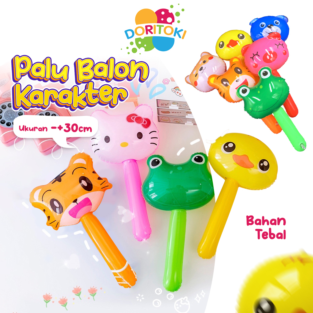 Jual Doritoki SNI Mainan Palu Balon Krincingan Karakter Animal - Palu ...