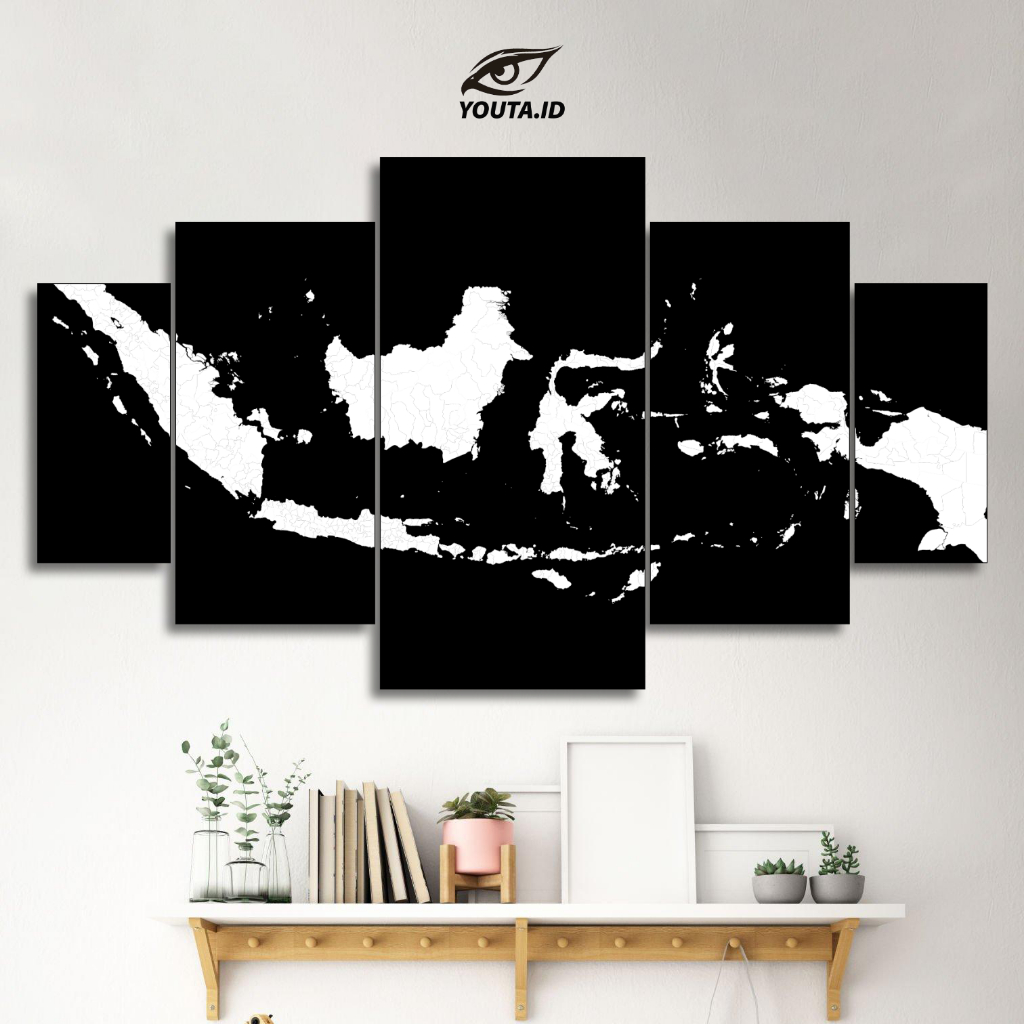 Jual YOUTA.ID HIASAN PAJANGAN DINDING POSTER PETA INDONESIA 1 SET 5 Pcs ...