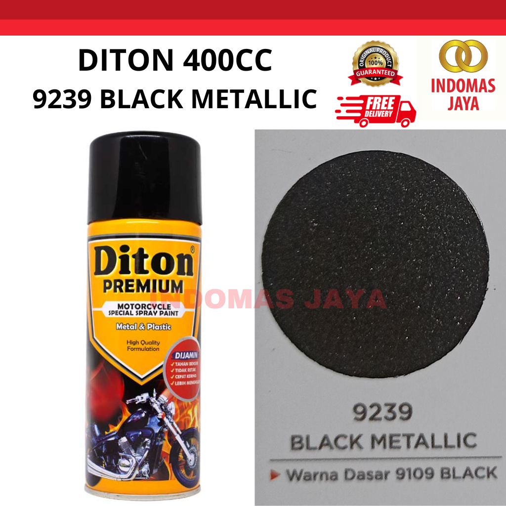 Jual Cat motor diton premium 9239 black metallic hitam metalik | Shopee ...