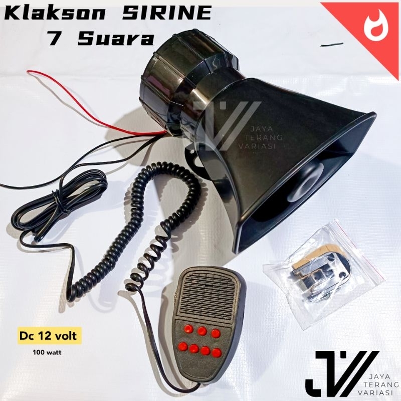 Jual KLAKSON SIRINE 7 SUARA + MIC /KLAKSON TOA 7 SUARA POLISI AMBULANCE ...