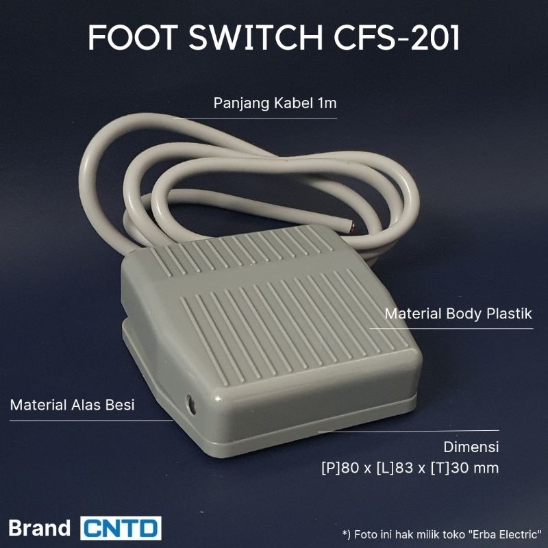 Jual CFS-201 10A 250v Foot Switch Pedal Saklar Injak Kabel 1m CNTD ...