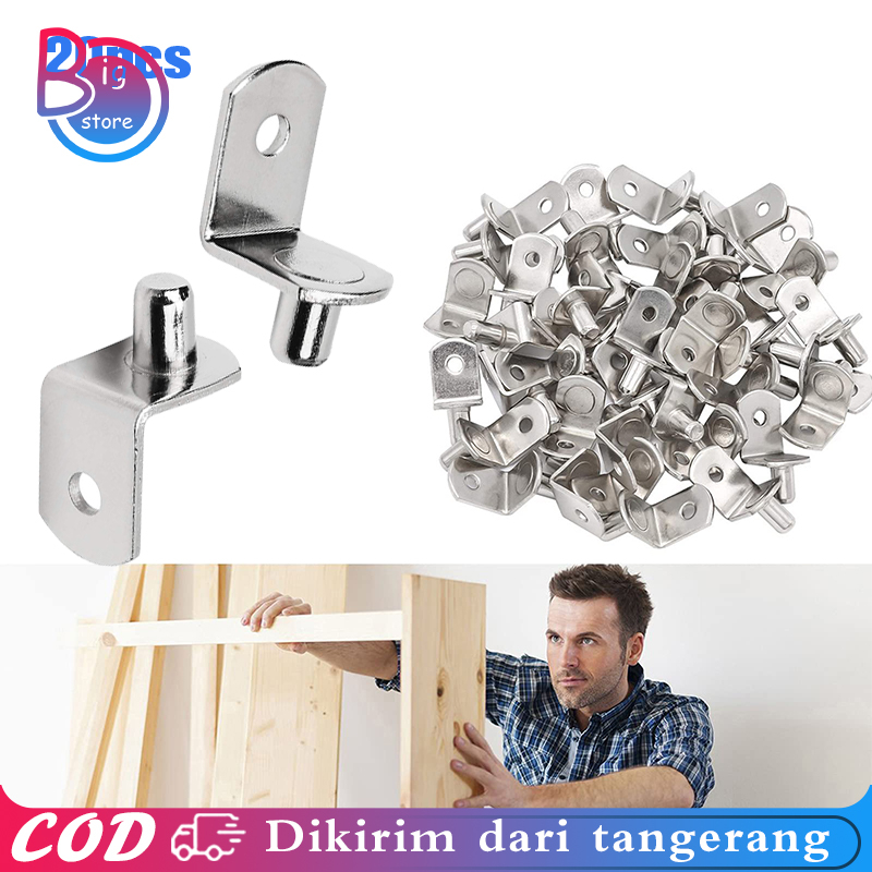 Jual 20pcs Siku Penyangga Rak Dinding L Siku Siku Rak 5/6mm Rak Shelf ...