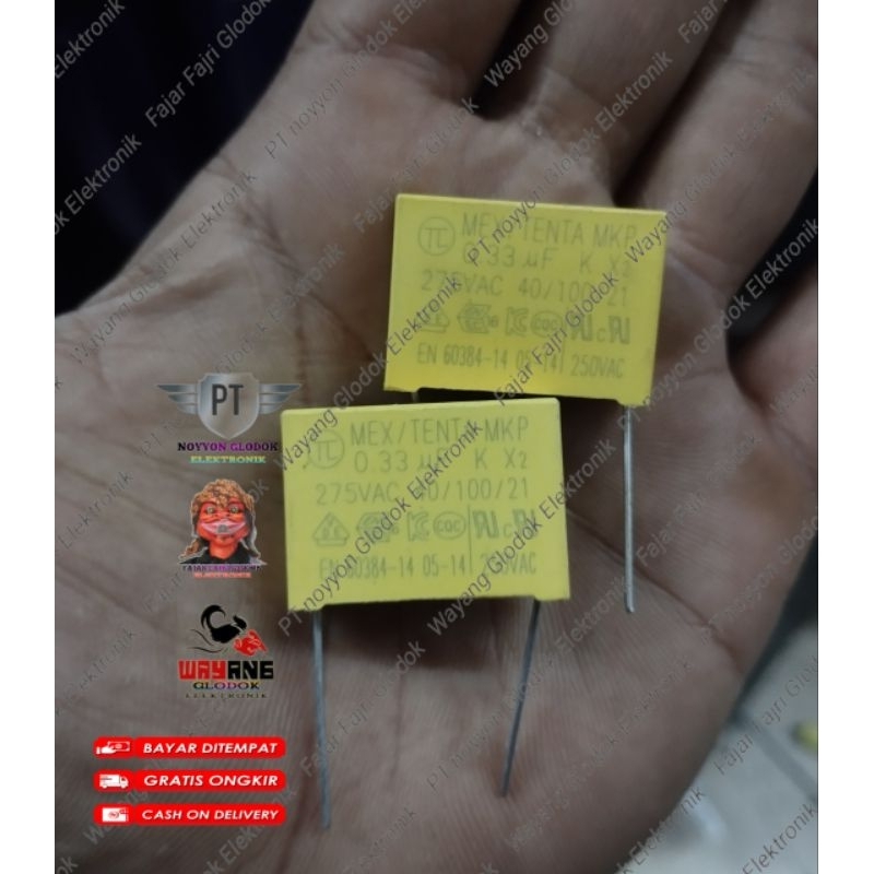 Jual Capacitor MKT MKM MKP 330nF 0.33 uf 275 volt | Shopee Indonesia