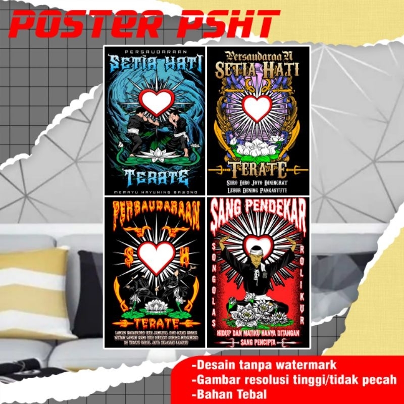 Jual Poster PSHT Persaudaraan Setia Hati Terate Poster Dinding PSHT ...