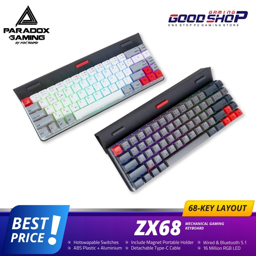 Jual Paradox Gaming ZX68 - 68 Layout Gaming Keyboard | Shopee Indonesia