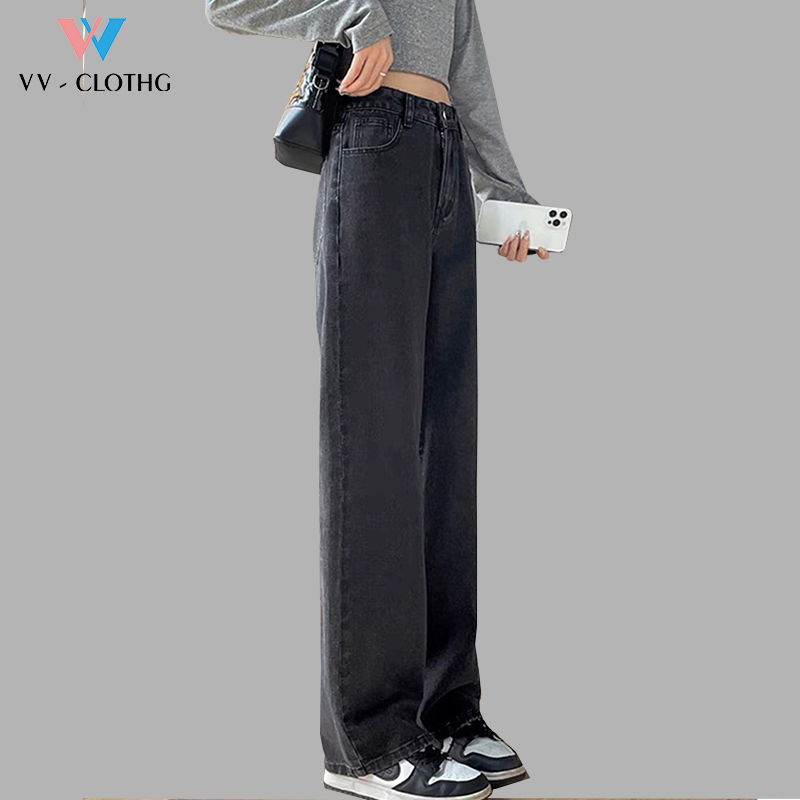Jual VV - Clothg - Highwaist Loose Jeans - Wide Leg | Shopee Indonesia