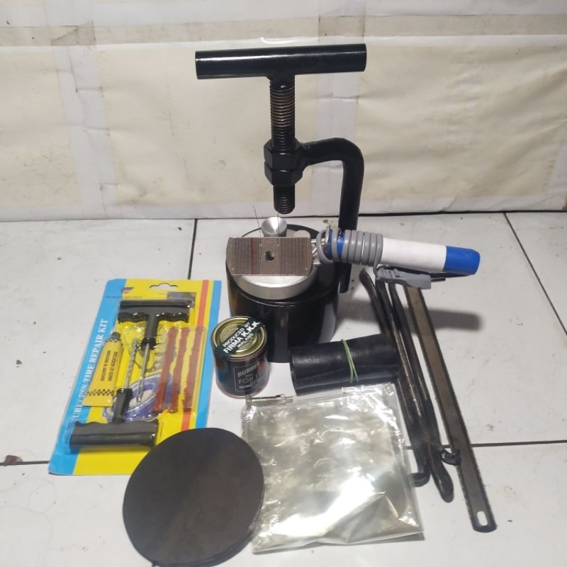 Jual Alat tambal ban listrik 1set hitam super lengkap | Shopee Indonesia