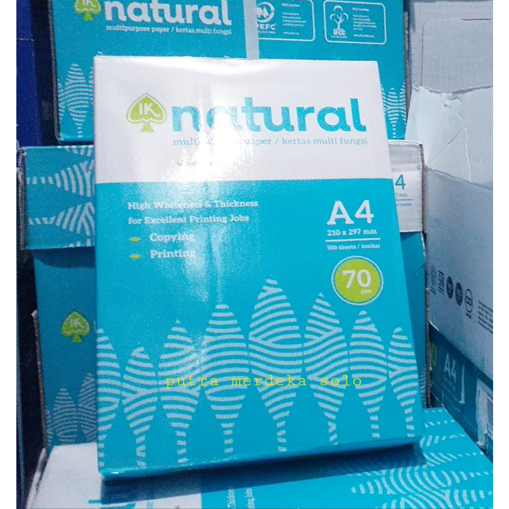 Jual KERTAS HVS NATURAL A4 70 GRAM 1 RIM | Shopee Indonesia