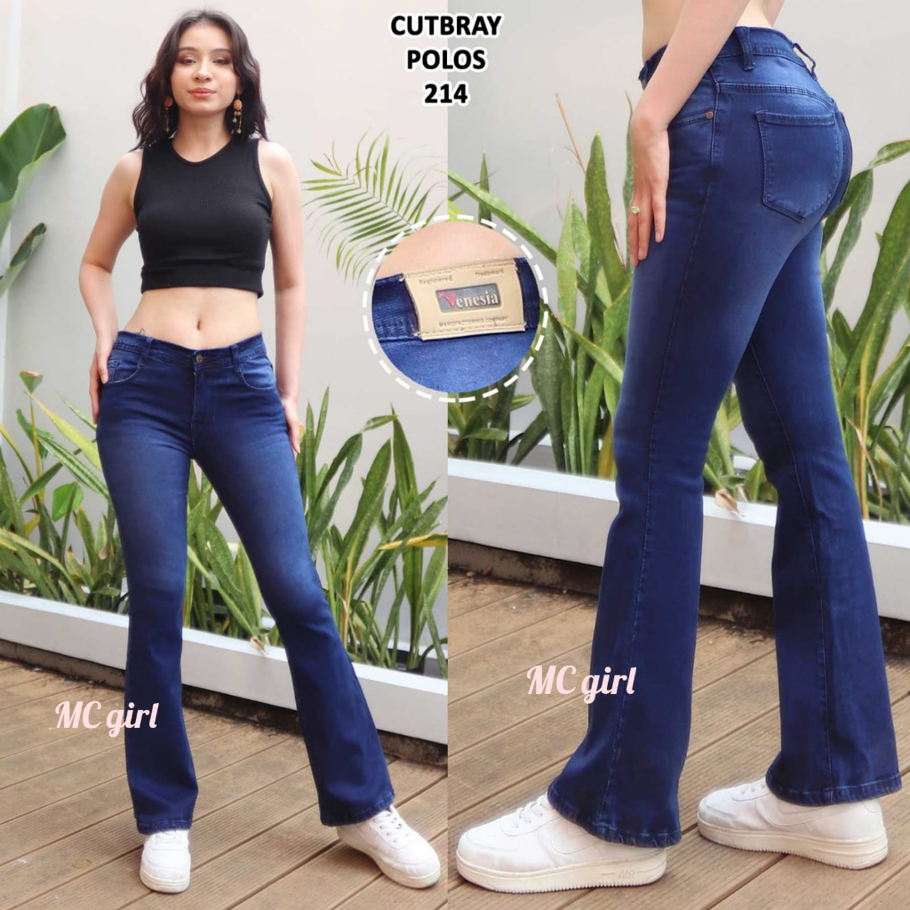 Jual ( Size 27 - 34 ) MC girl - Celana Jeans Premium Cutbray Kaki Polos ...