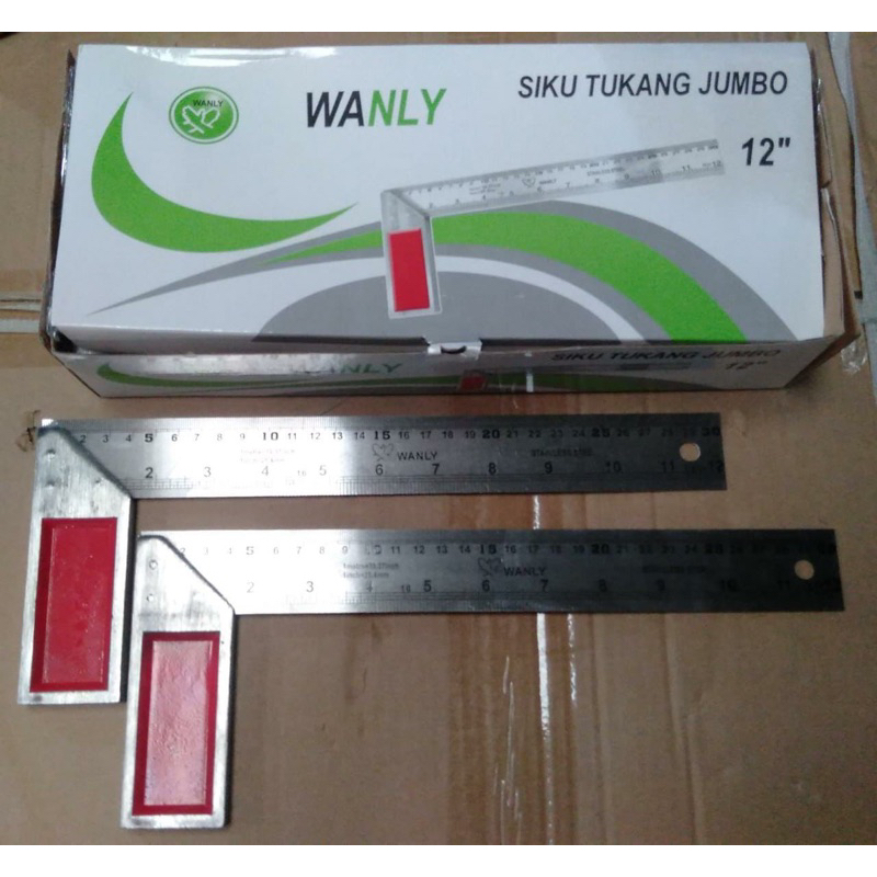 Jual SIKU TUKANG TEBAL JUMBO 12 INCHI 30 WANLY / SIKU METER GRAFIR 30CM ...