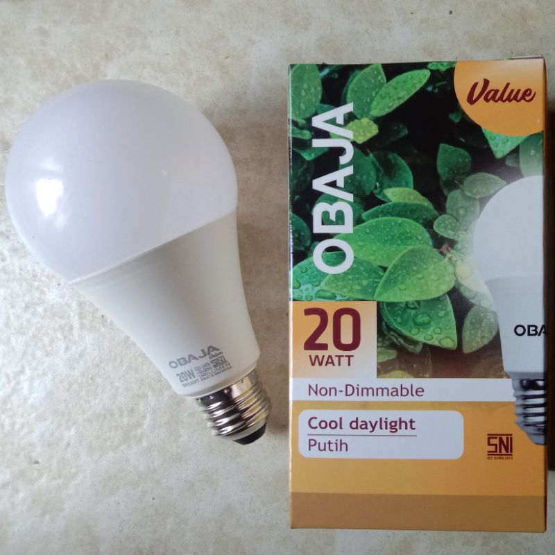 Jual Lampu LED Obaja Value 20 Watt - Lampu LED Obaja Putih Garansi SNI ...